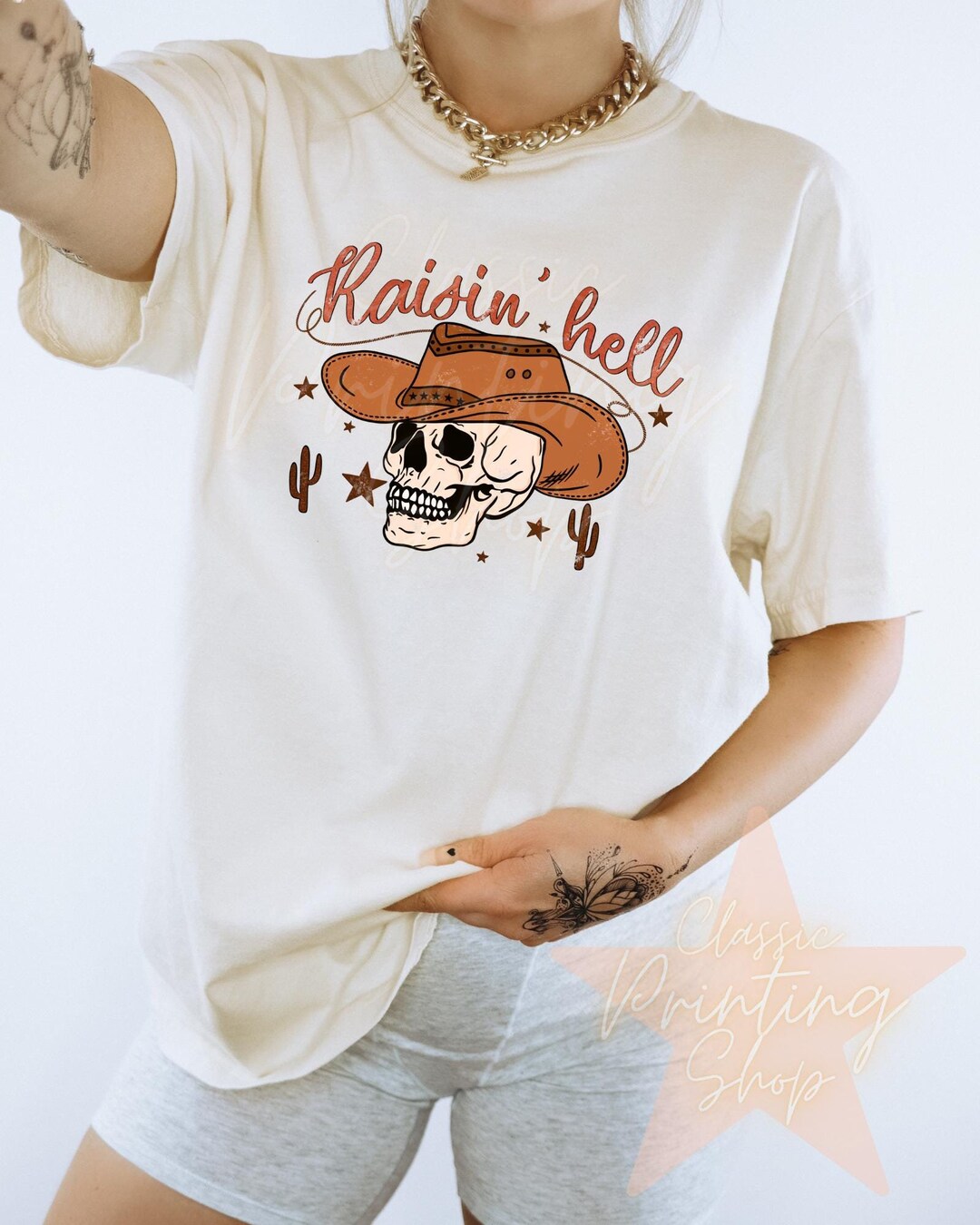 Raising Hell Png- Sublimation Designs, Western PNG, Rodeo Png, Skeleton ...