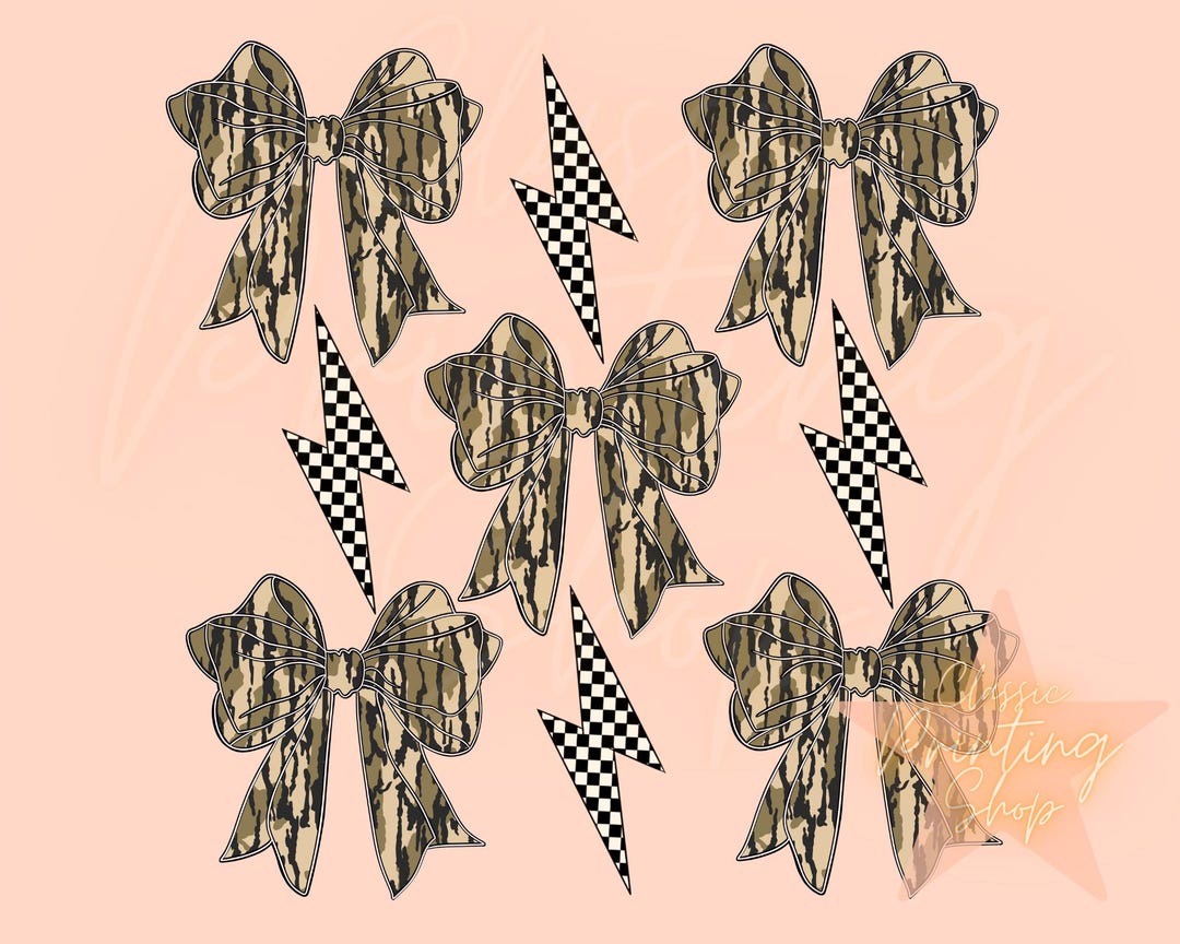 Coquette Girly Preppy Hunting Bows Png - Sublimation Design for Shirt ...