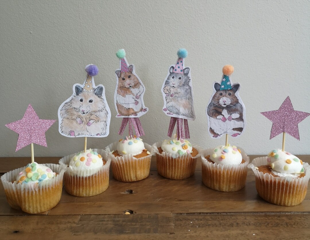 Hamster Cake Toppers: Birthday Party Decorations - Etsy