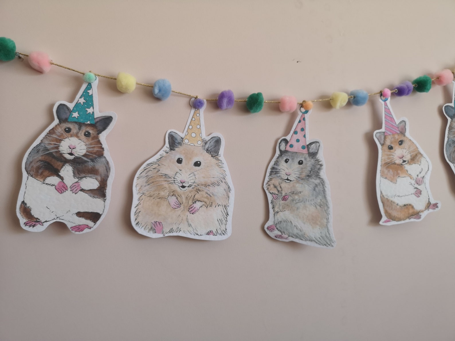 Hamster Birthday Bunting Hamster Garland Hamster Party - Etsy