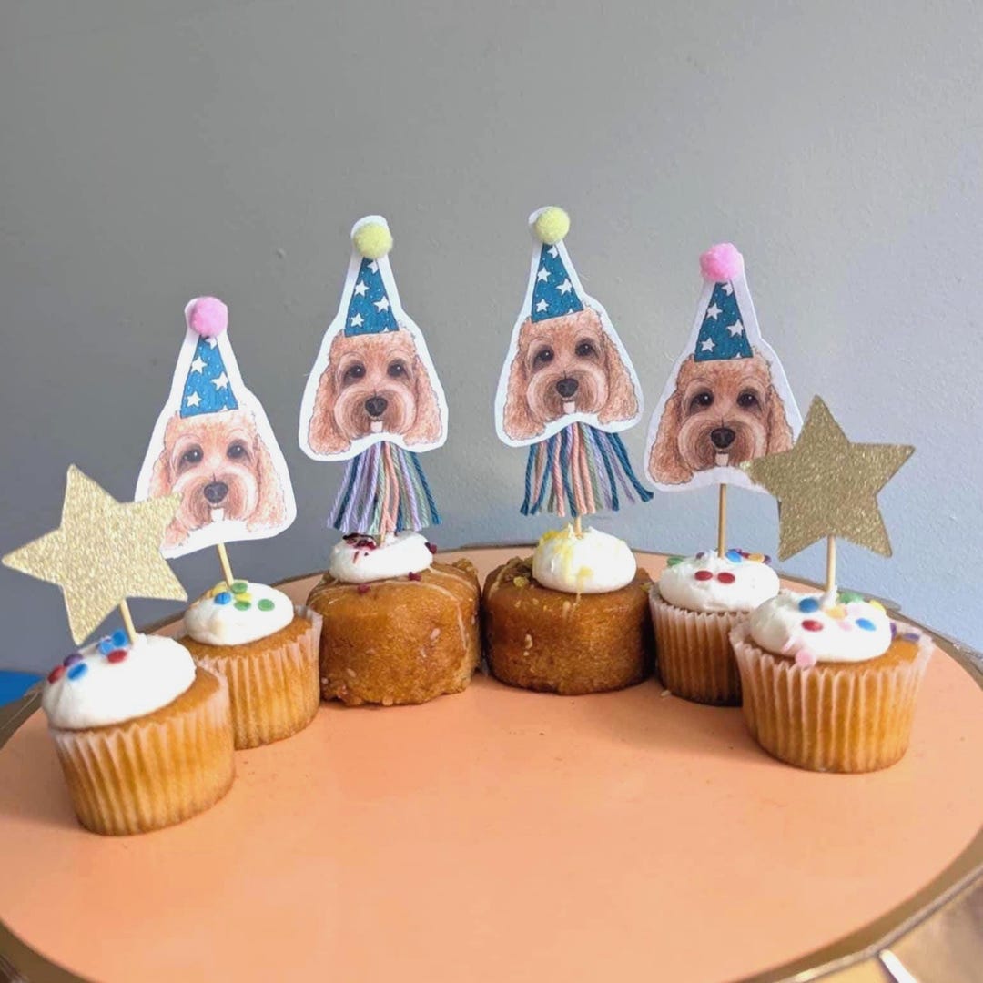 Cavapoo Cake Toppers: Dog Birthday Party Decorations - Etsy UK