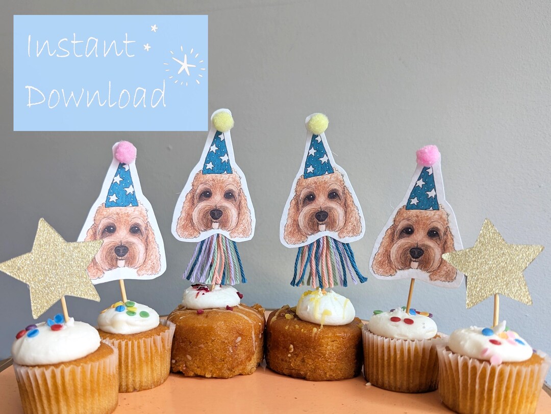 Cavapoo Cockapoo Cake Toppers - Digital Download - Etsy