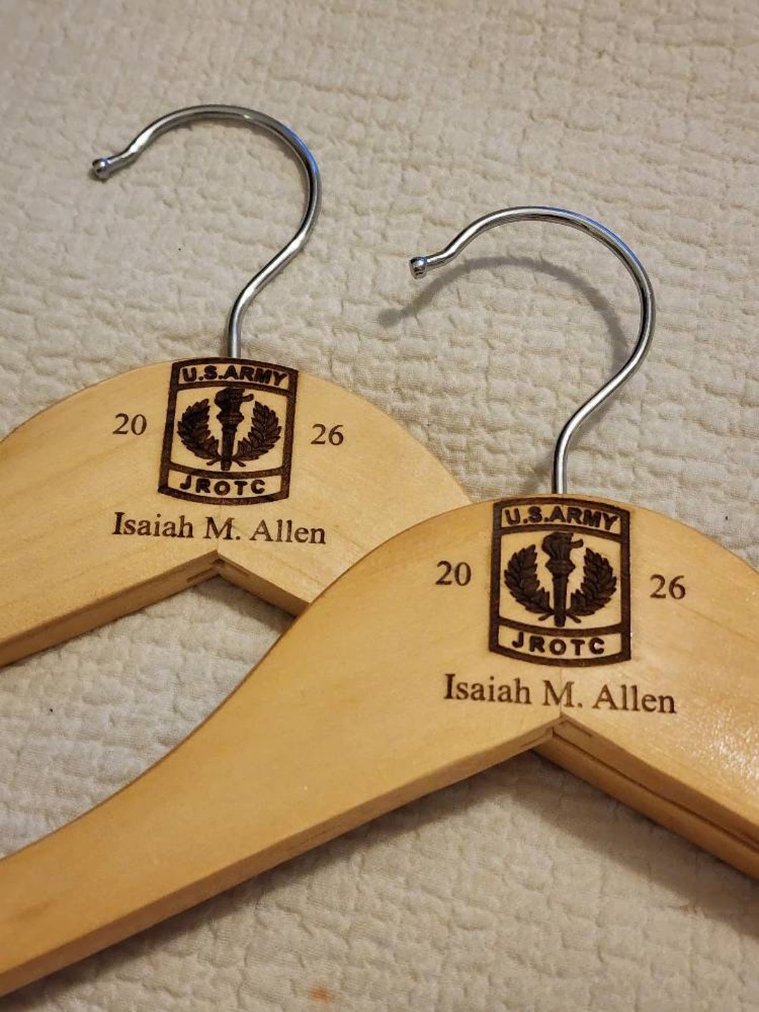 3 Pack- Veteran Made CUSTOM Army JROTC Hangers! Great Gifts for JROTC ...
