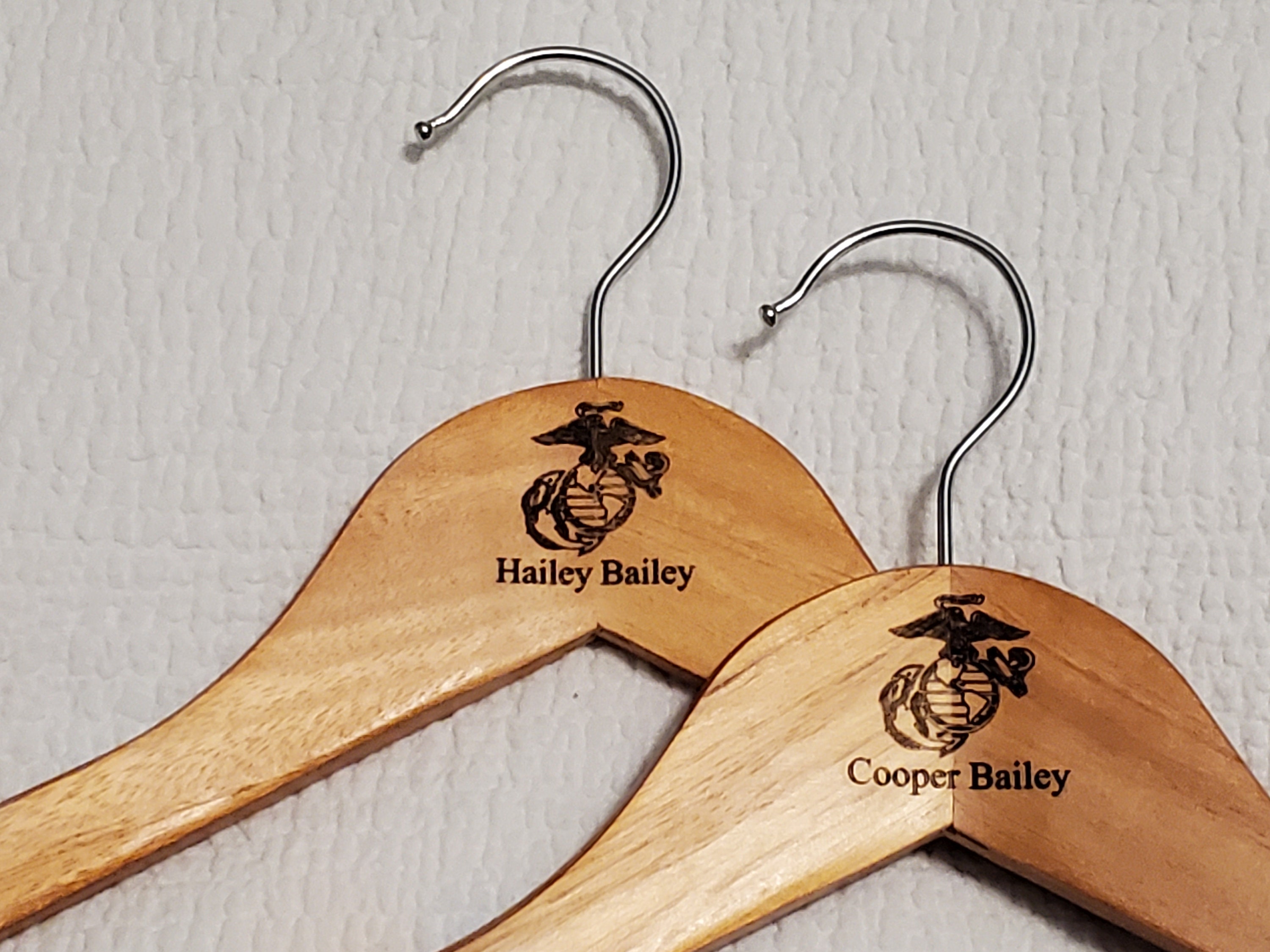 Set of Two Custom USMC Uniform Hanger - Etsy