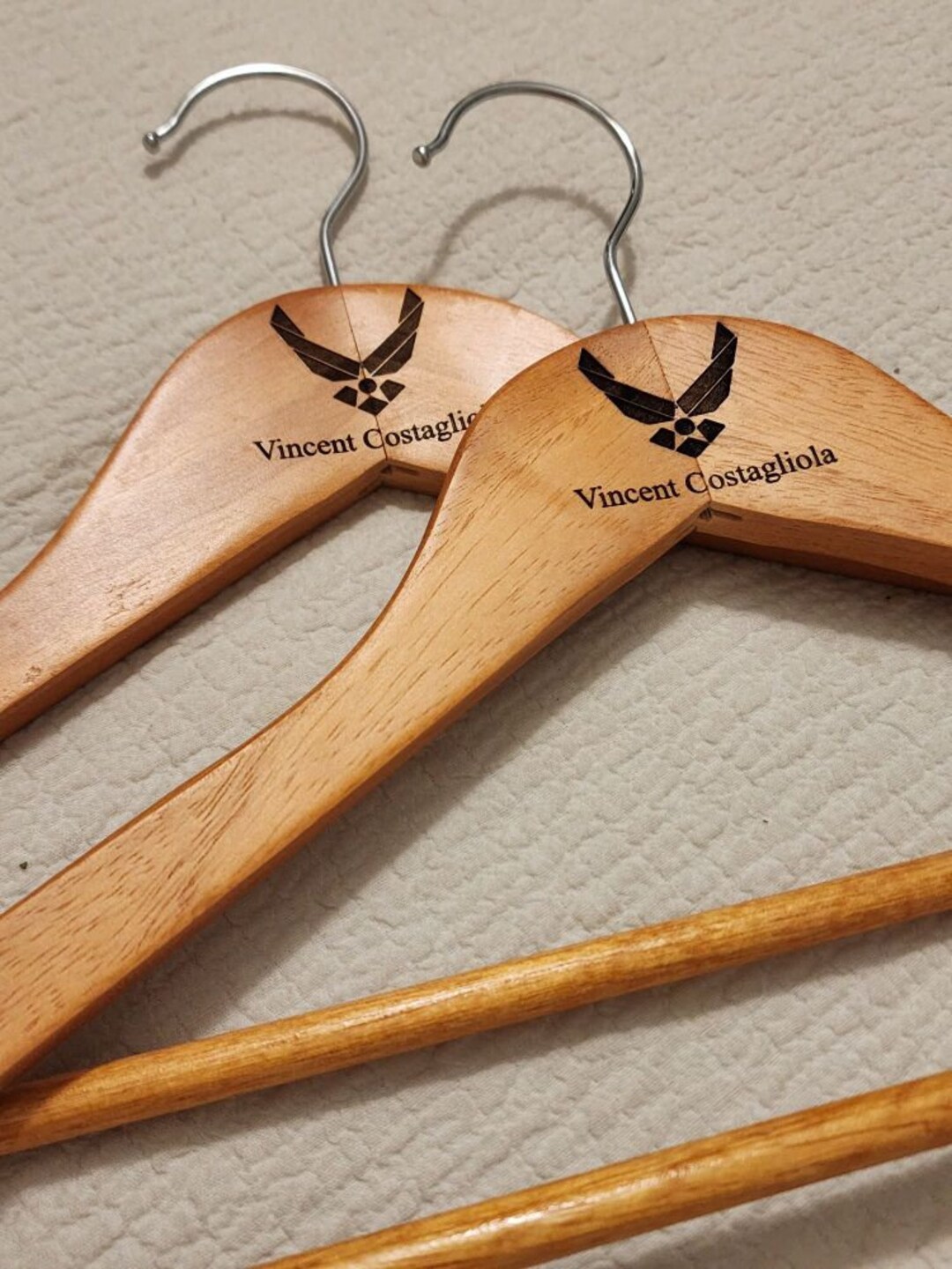 Two Pack Air Force Hangers. Custom Made by Veteran. Great Gifts for Air ...