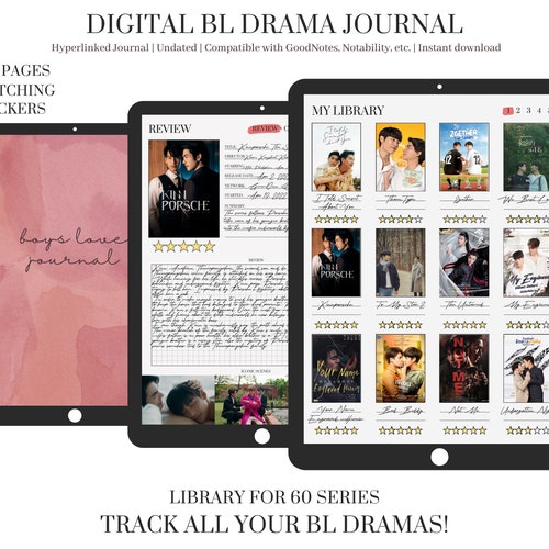 Digital BL Drama Journal BL Series Tracker Planner TV - Etsy