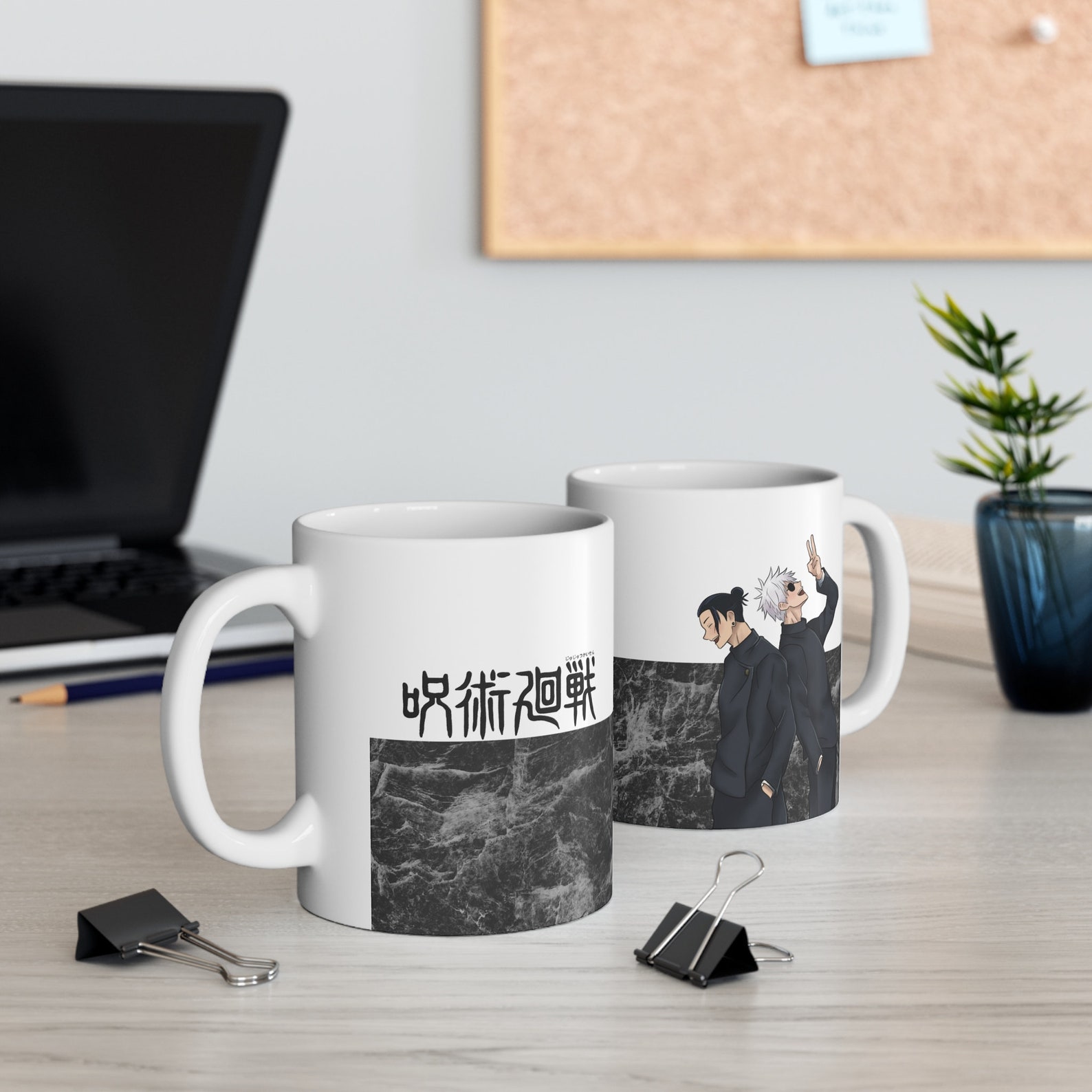JJK Gojo Satoru and Geto Suguru Coffee or Tea Mug, 11 Oz White Ceramic ...