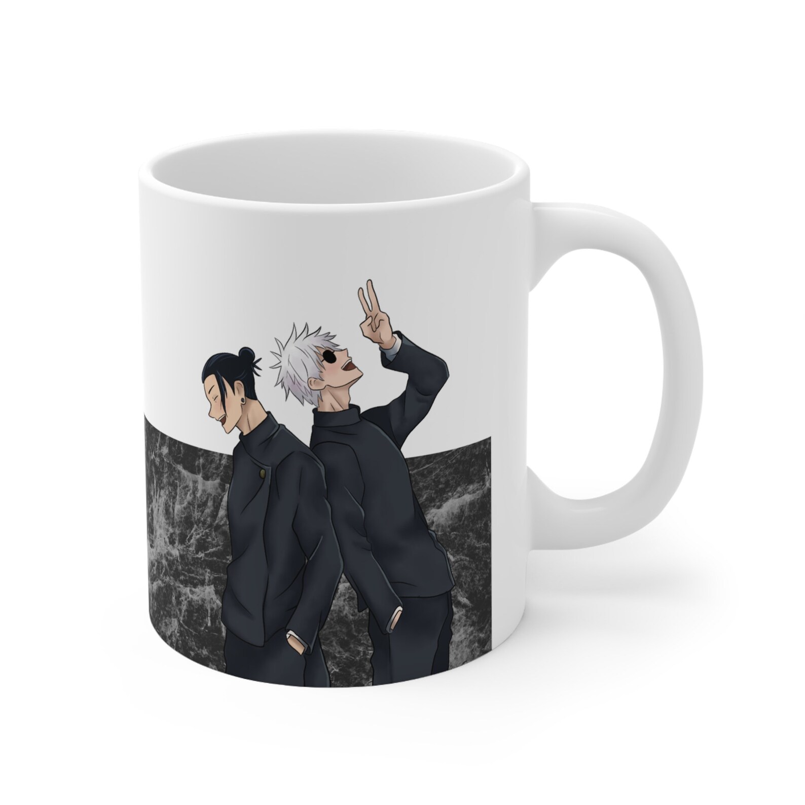 JJK Gojo Satoru and Geto Suguru Coffee or Tea Mug, 11 Oz White Ceramic ...