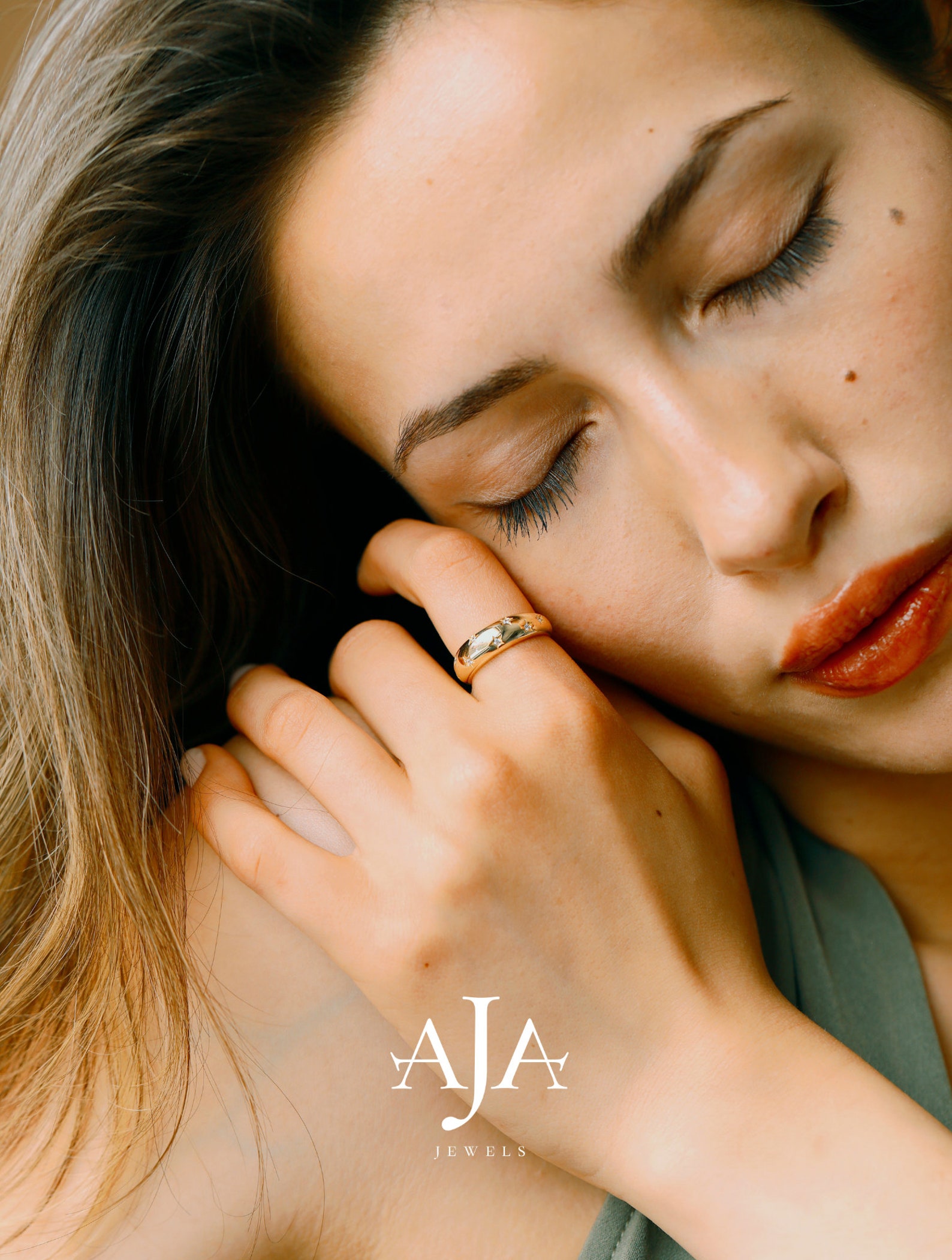 Stella Ring 14K Solid Gold Star Embroidered Ring Women Gold - Etsy