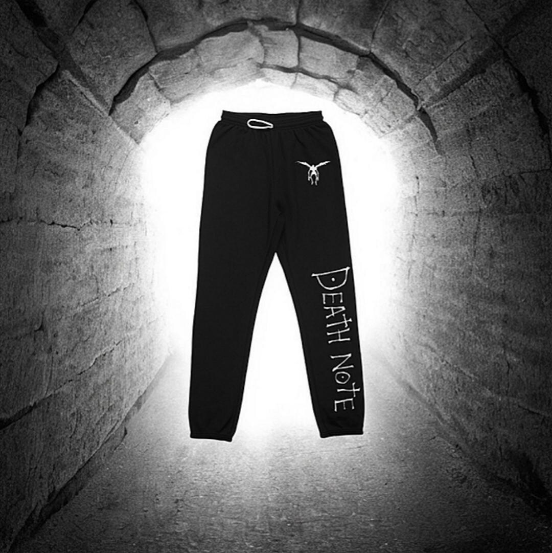 Death Note Ryuk Sweatpants Heavy Cotton 300gsm Anime Joggers Black ...