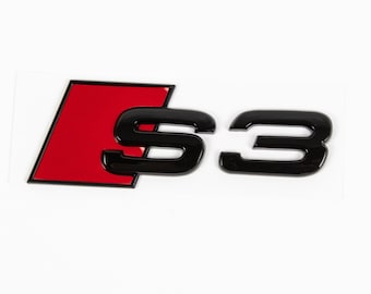 AUDI S3 Lettering Logo Badge Emblem Boot Matt Black - Etsy UK