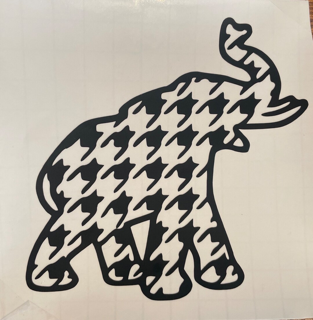 Houndstooth Elephant Decal - Etsy