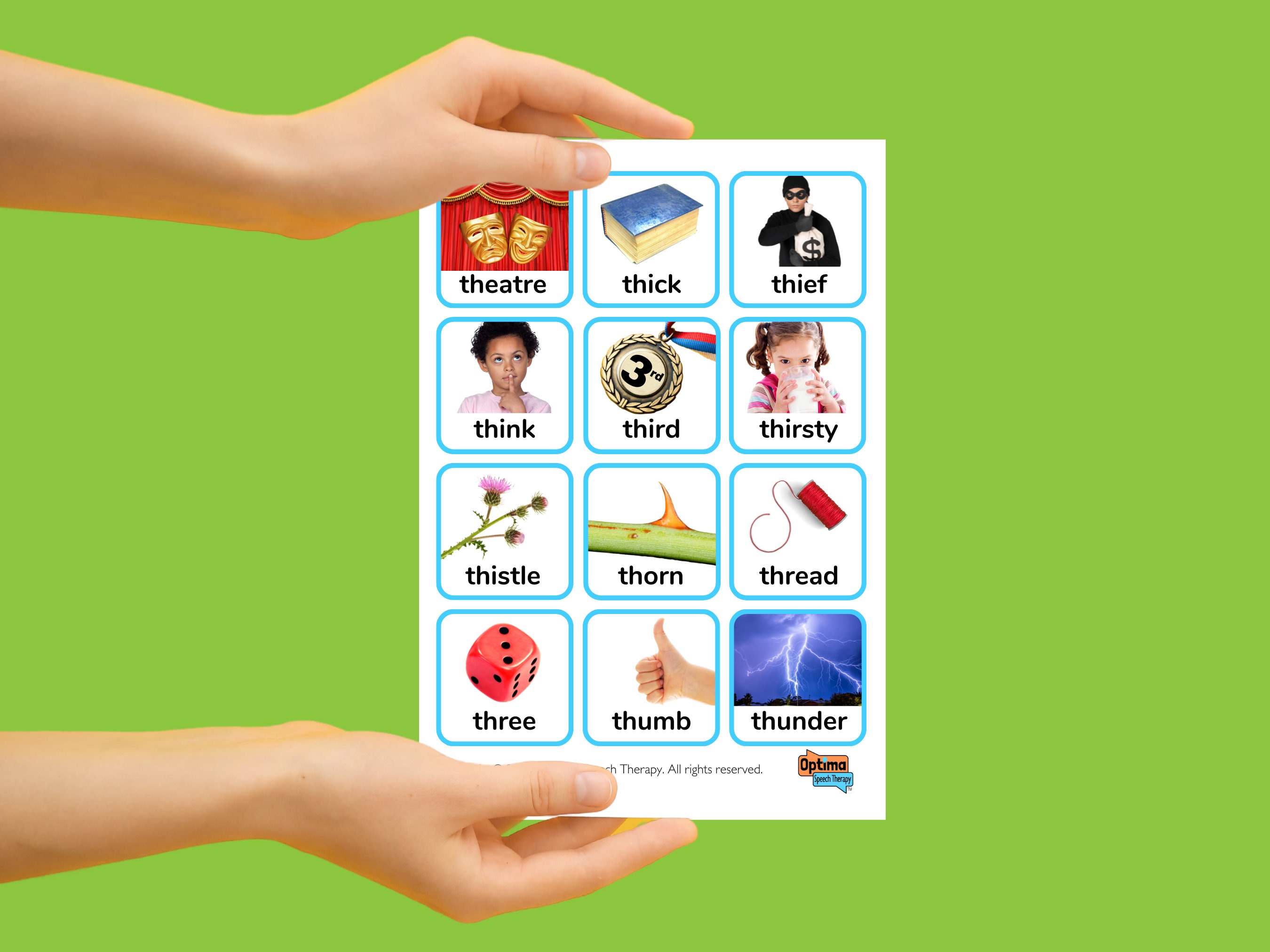 TH Phonic TH Sound Printable Speech Sound Cards Phonics Word Lists ...