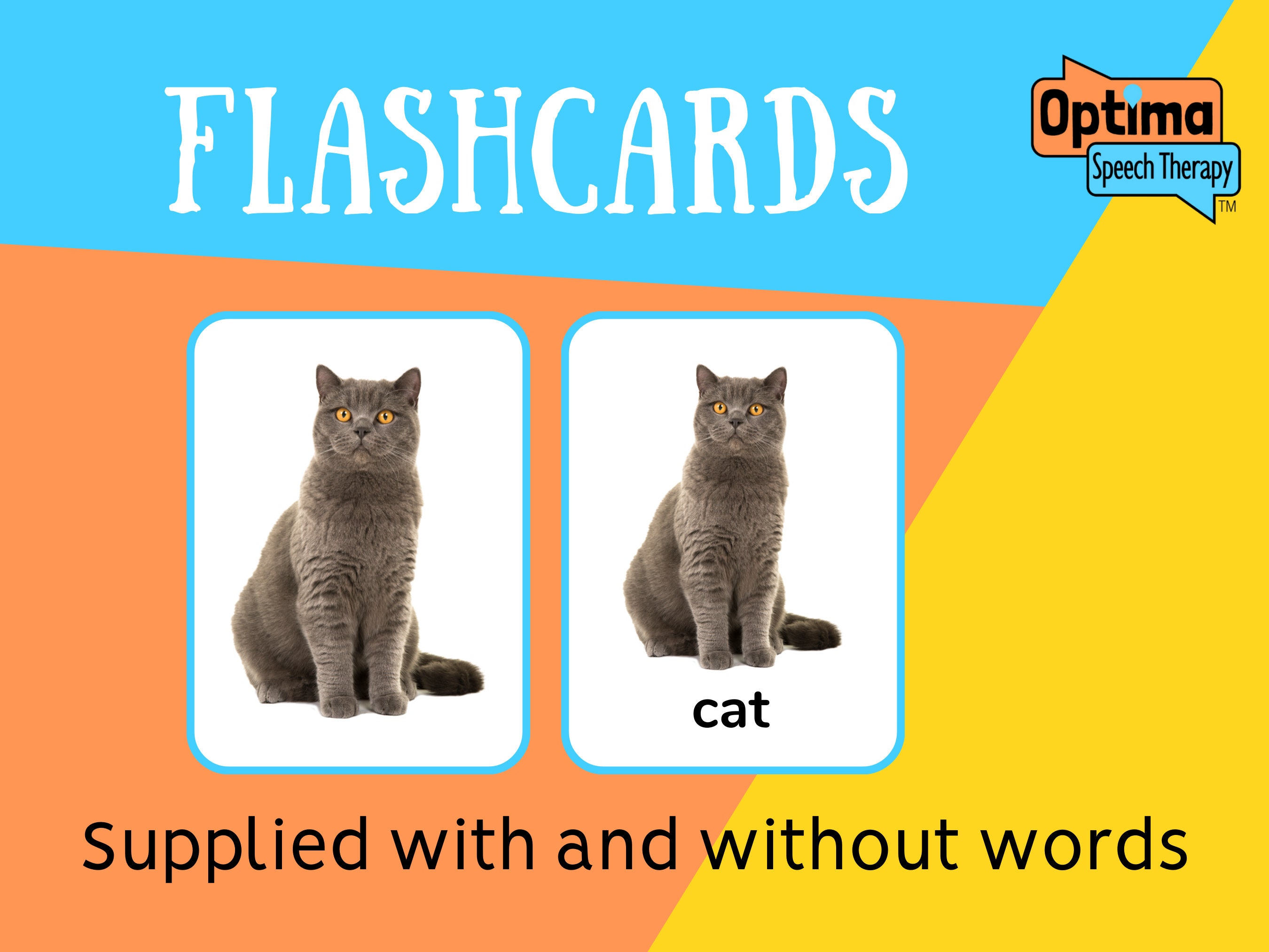 ANIMALS Flashcards Printable Cards Speech Therapy Speech Pathology ...