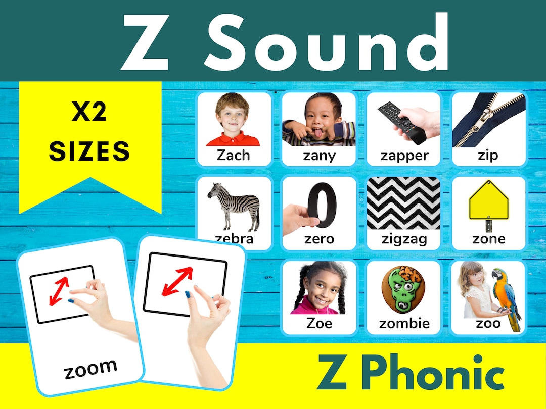 Z Phonic Z Sound Printable Speech Sound Cards Phonics Word Lists ...