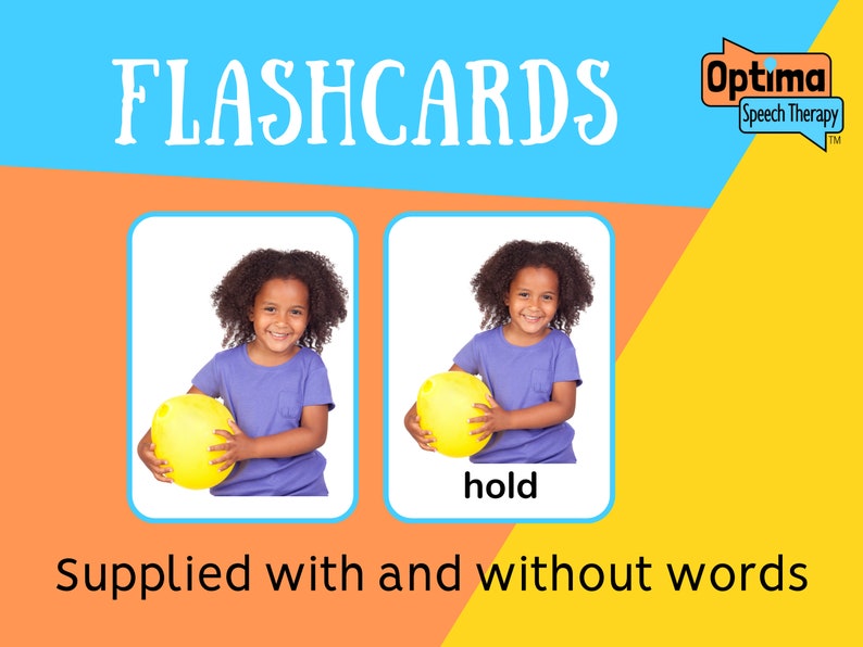 VERBS Flashcards Printable Cards Speech Therapy Speech - Etsy