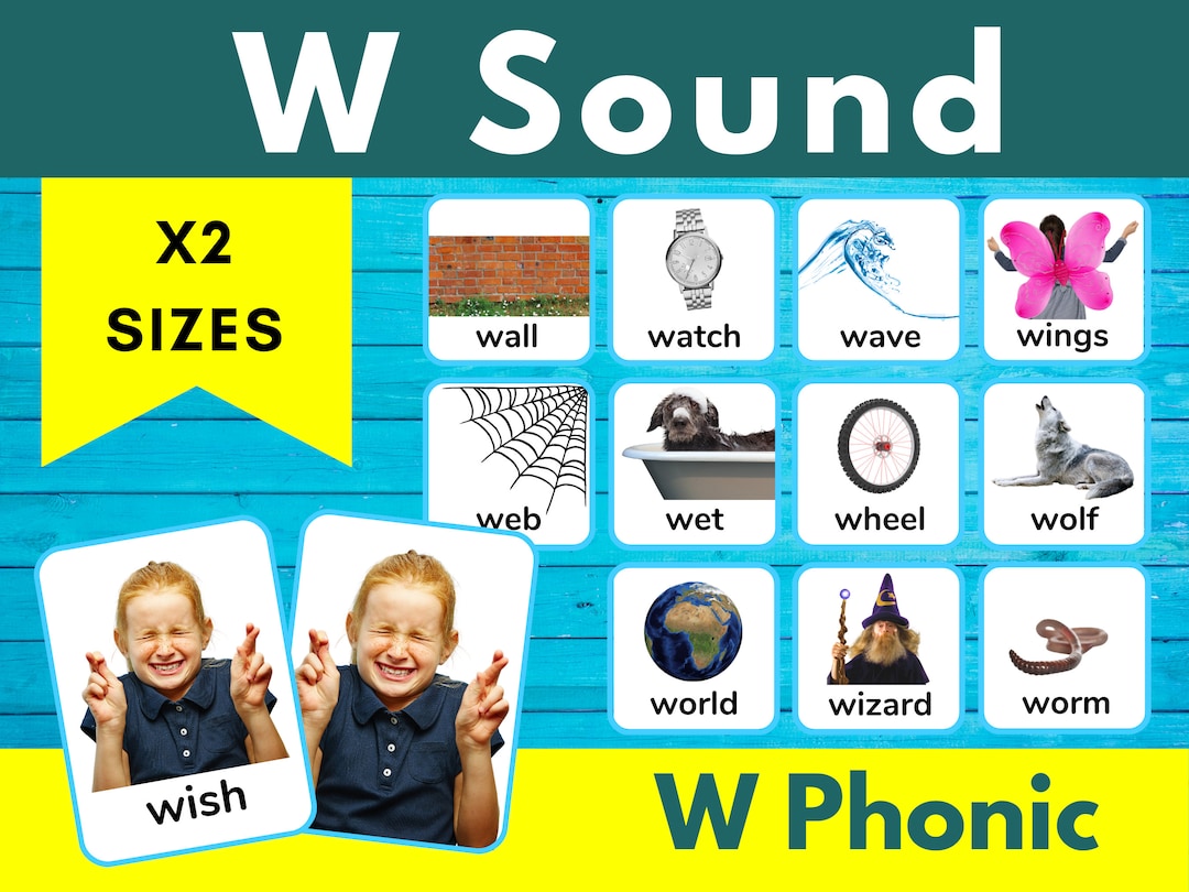 W Phonic W Sound Printable Speech Sound Cards Phonics Word Lists ...