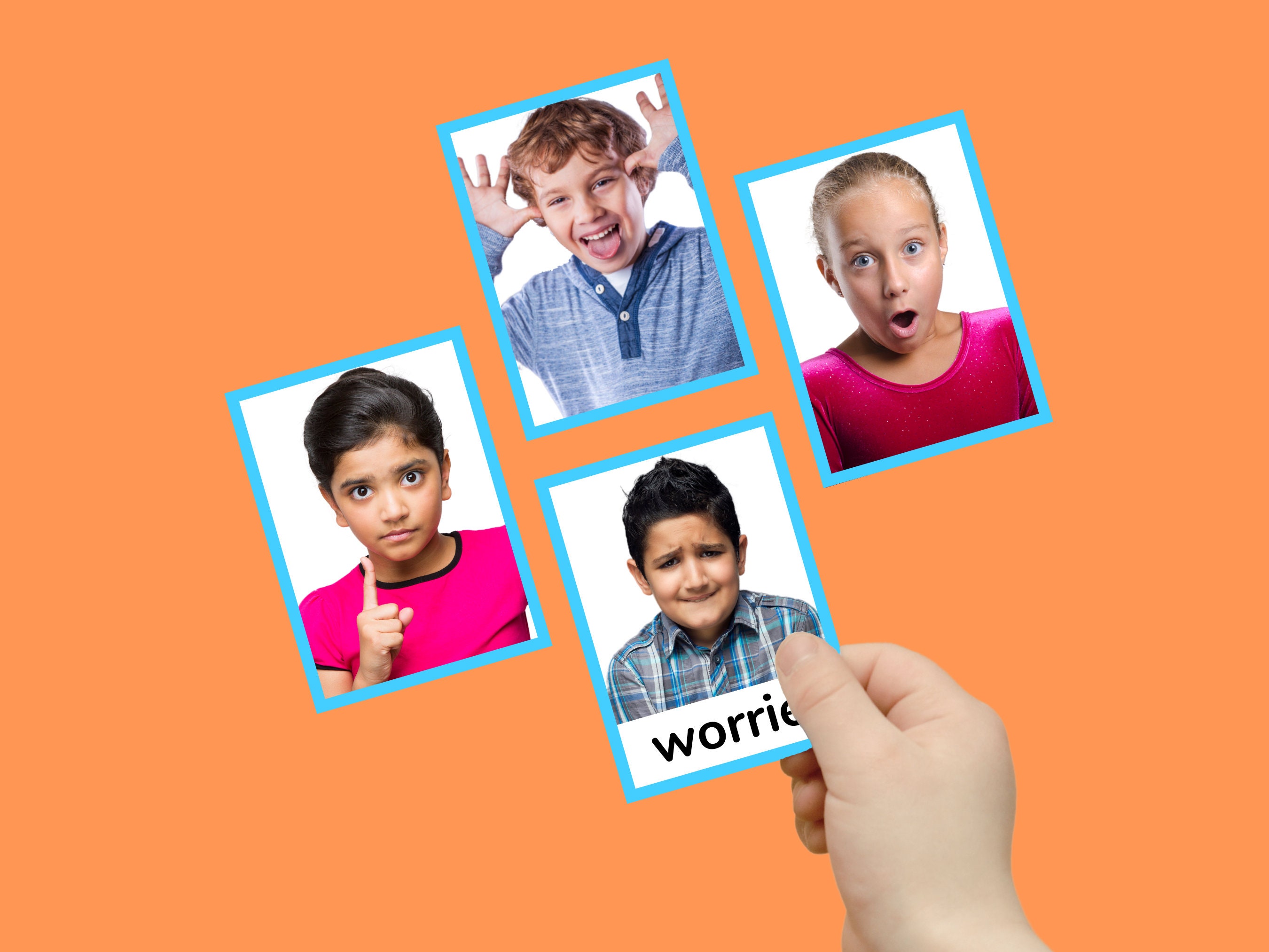 EMOTIONS Printable PDF Flash Cards Speech Therapy Speech Pathology ...