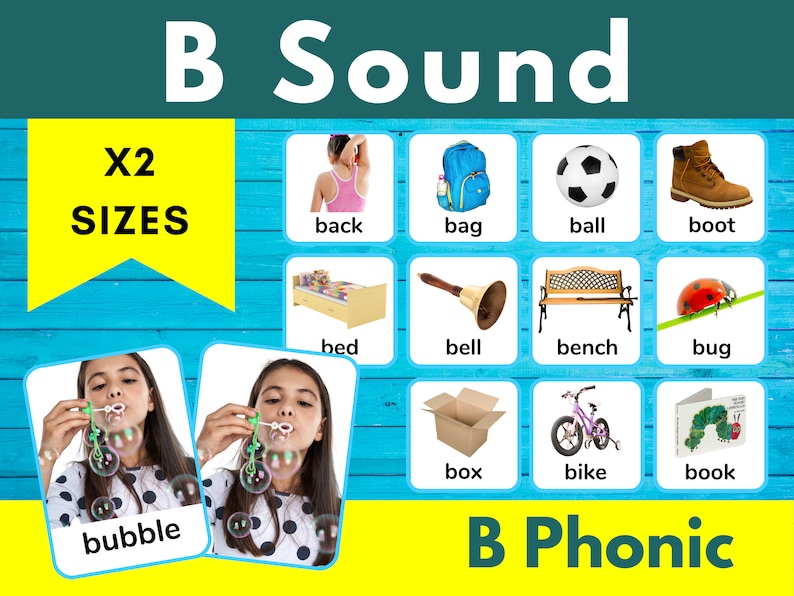B Phonic B Sound Printable Speech Sound Cards Phonics Word Lists ...
