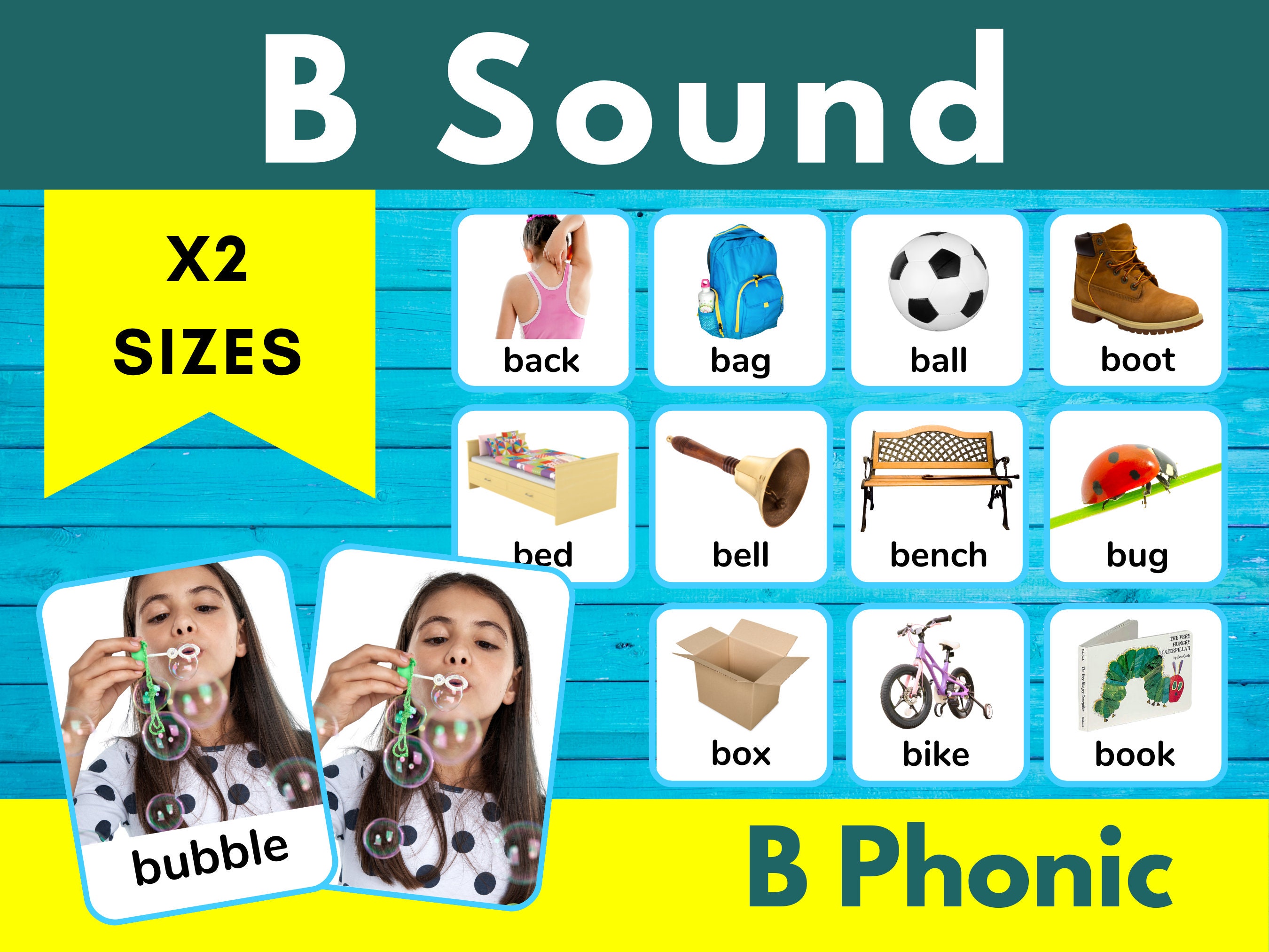 B Phonic B Sound Printable Speech Sound Cards Phonics Word Lists ...