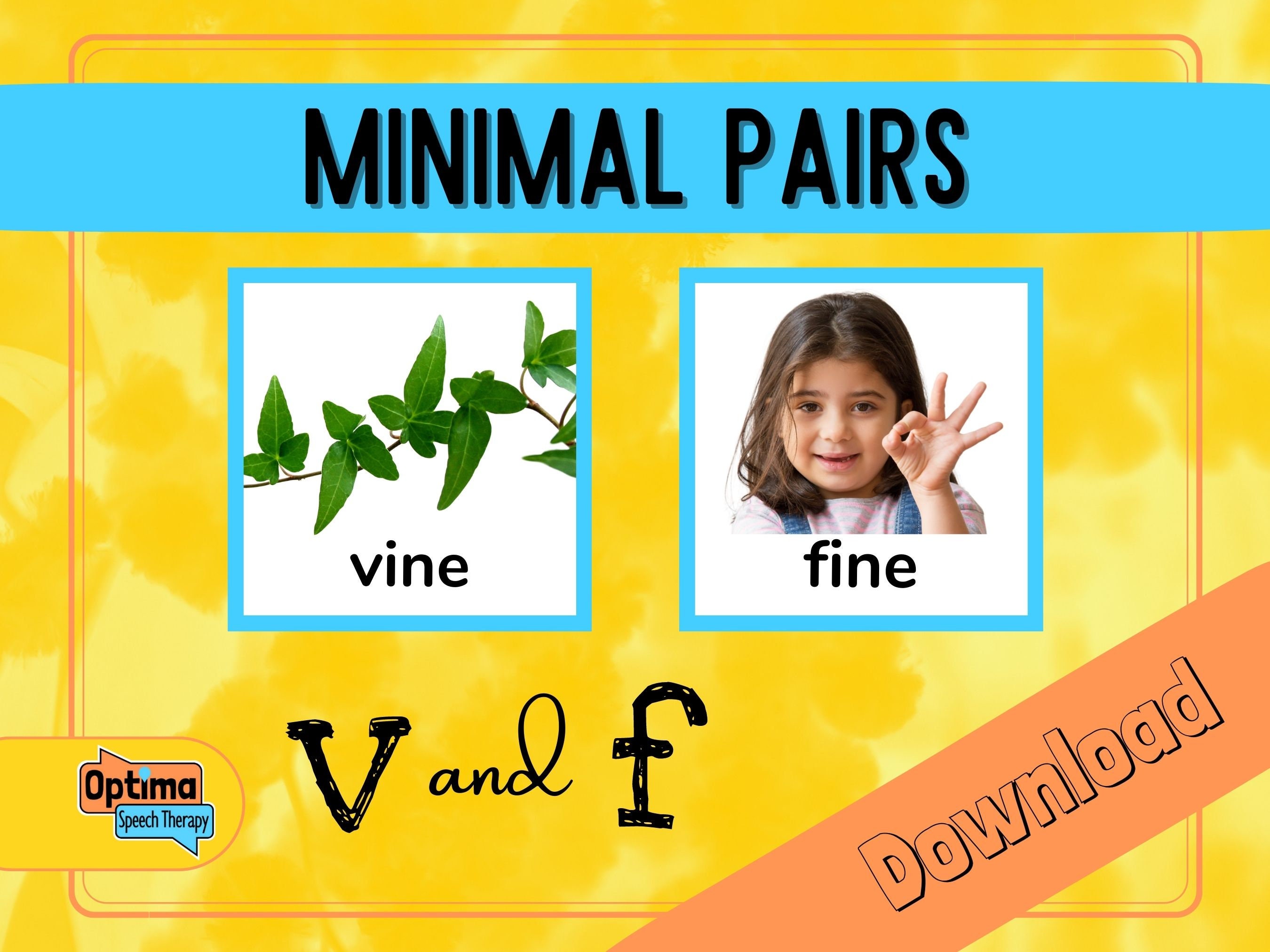 Devoicing Minimal Pairs V and F Speech Therapy Minimal Pair Therapy - Etsy