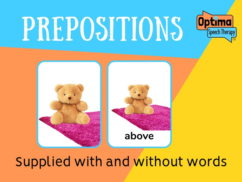 PREPOSITION Flashcards Printable Cards Speech Therapy - Etsy