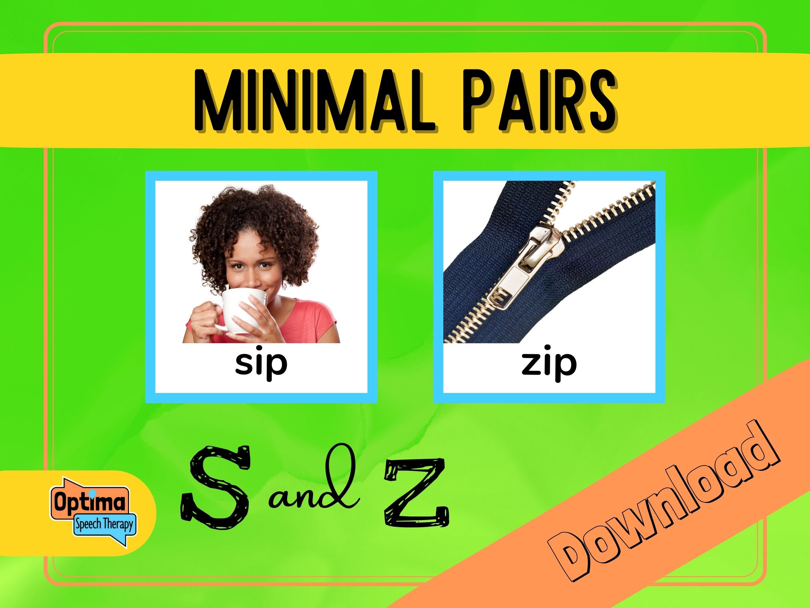 Voicing Minimal Pairs S and Z Speech Therapy Minimal Pair - Etsy