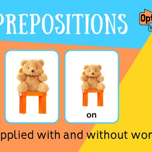 PREPOSITION Flashcards Printable Cards Speech Therapy Speech Pathology ...
