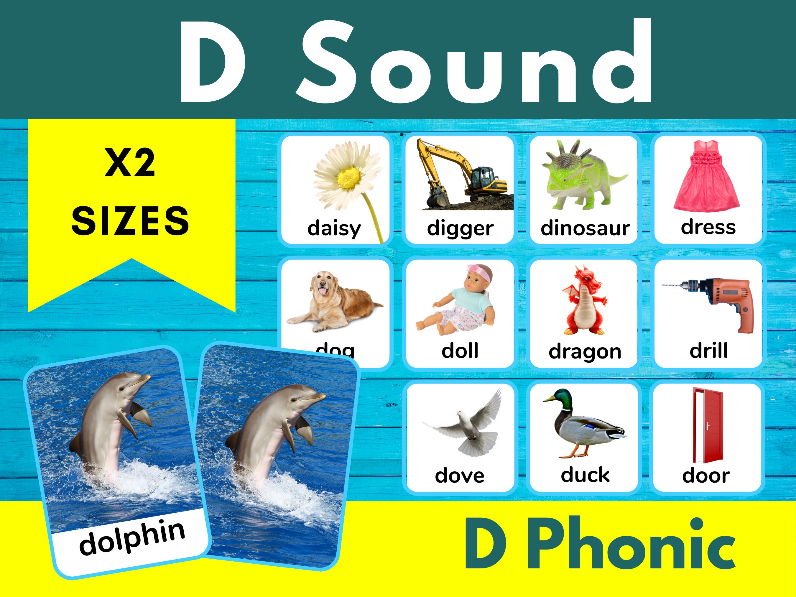 D Phonic D Sound Printable Speech Sound Cards Phonics Word Lists ...