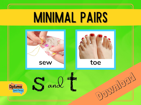 Stopping Minimal Pairs S and T Speech Therapy Minimal Pair - Etsy