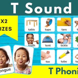 T Phonic T Sound Printable Speech Sound Cards Phonics Word Lists ...