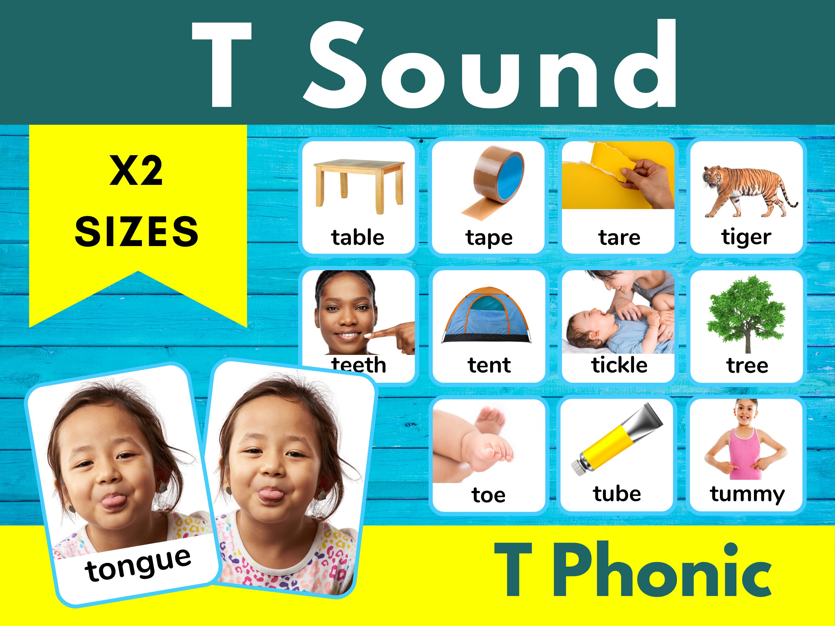 T Phonic T Sound Printable Speech Sound Cards Phonics Word Lists ...