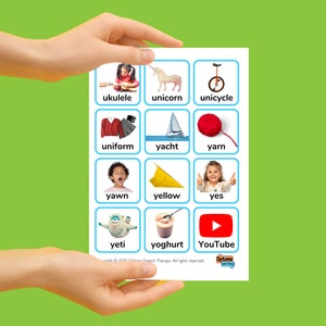 Y Phonic Y Sound Printable Speech Sound Cards Phonics Word Lists ...