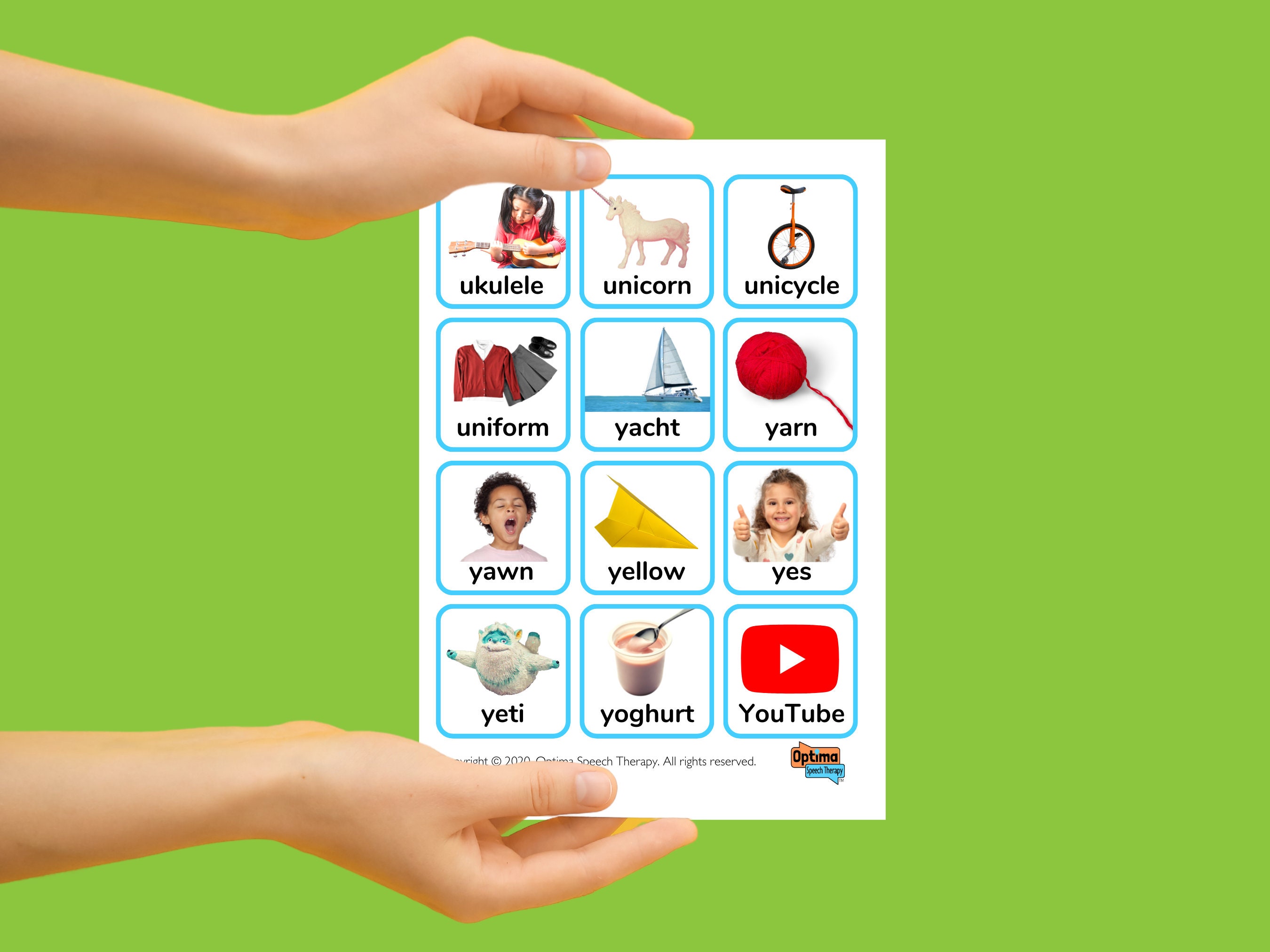 Y Phonic Y Sound Printable Speech Sound Cards Phonics Word Lists ...