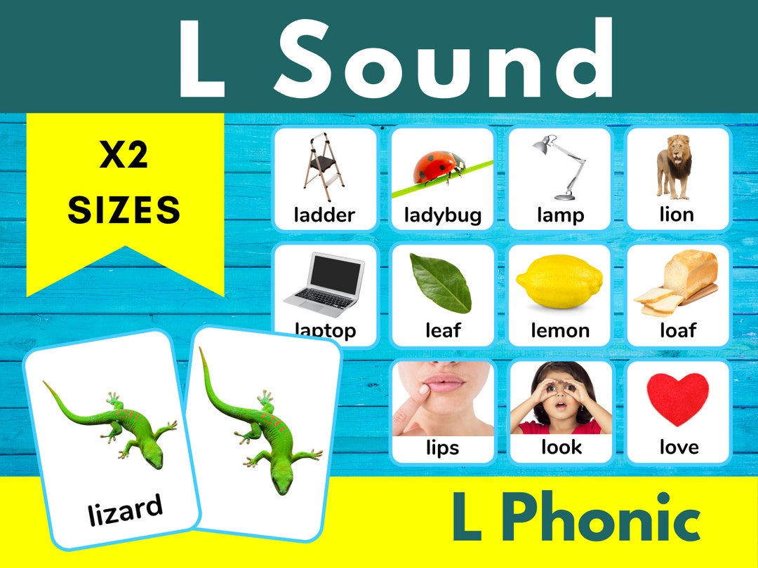 L Phonic L Sound Printable Speech Sound Cards Phonics Word Lists ...