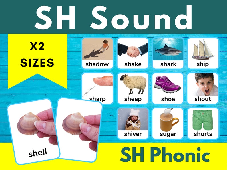 SH Phonic SH Sound Printable Speech Sound Cards Phonics Word Lists ...