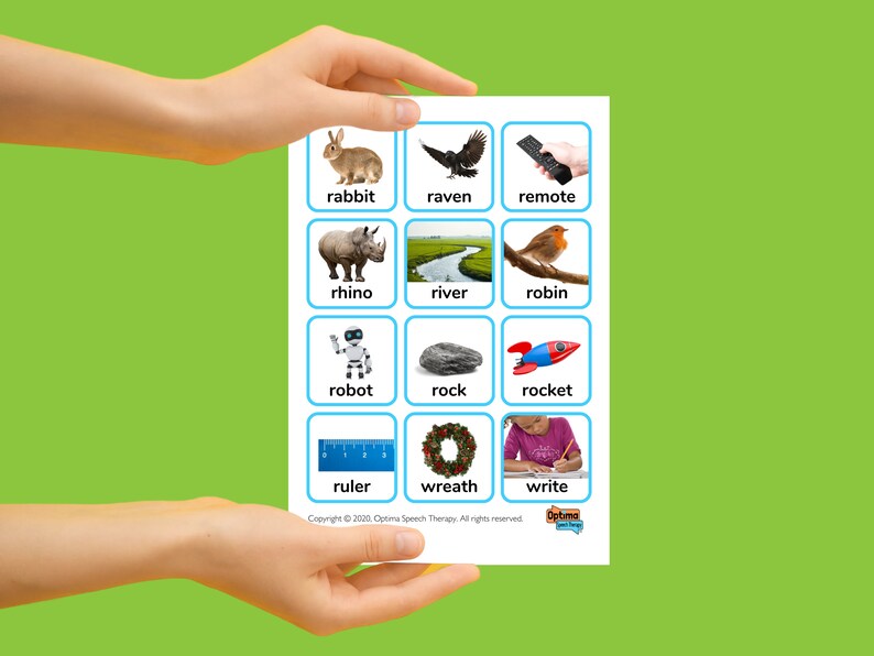 R Phonic R Sound Printable Speech Sound Cards Phonics Word Lists ...