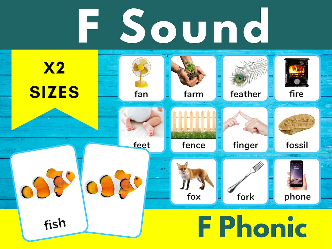 F Phonic F Sound Printable Speech Sound Cards Phonics Word Lists ...