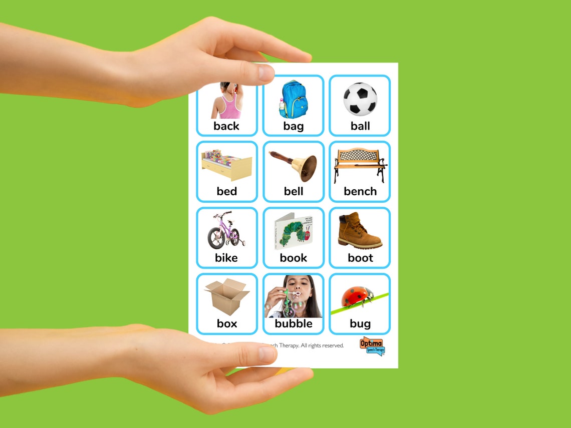 B Phonic B Sound Printable Speech Sound Cards Phonics Word Lists ...