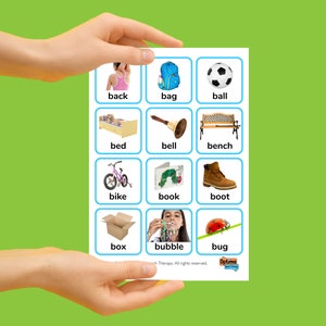 B Phonic B Sound Printable Speech Sound Cards Phonics Word Lists ...