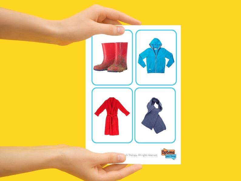CLOTHES Flashcards Printable Cards Speech Therapy Speech Pathology ...