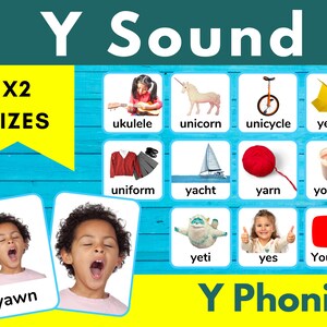 Y Phonic Y Sound Printable Speech Sound Cards Phonics Word Lists ...