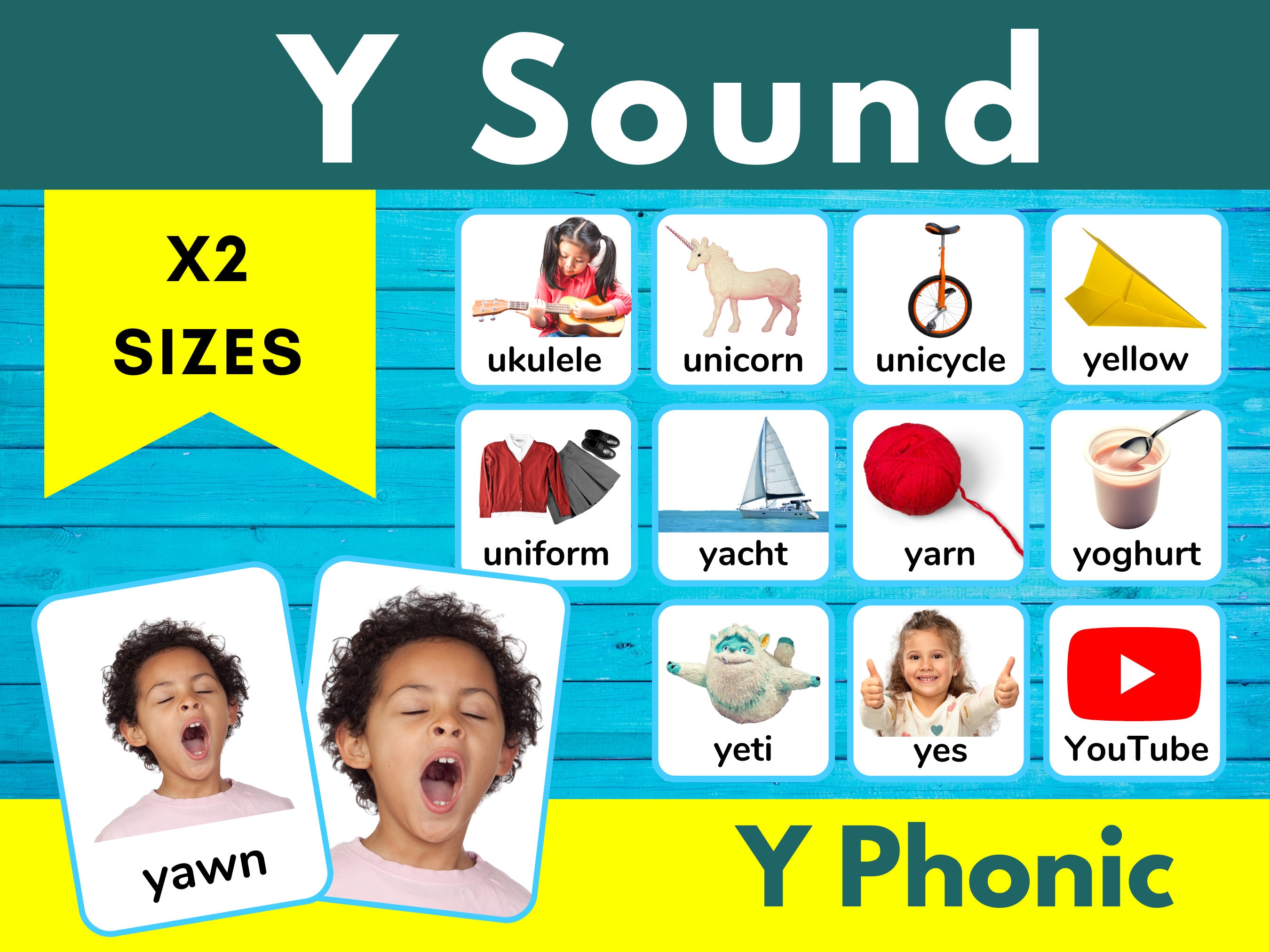 Y Phonic Y Sound Printable Speech Sound Cards Phonics Word Lists ...
