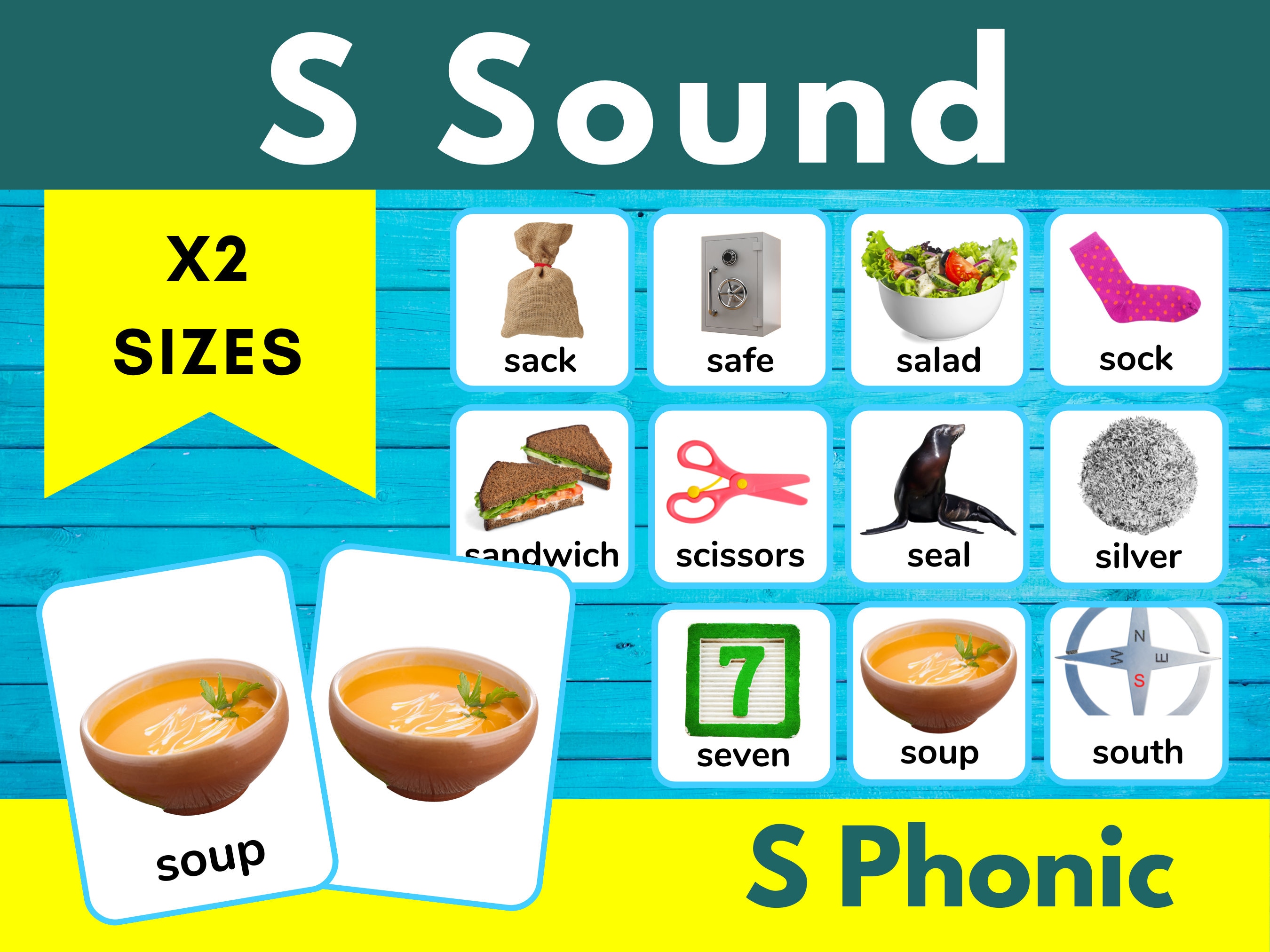 S Phonic S Sound Printable Speech Sound Cards Phonics Word Lists ...