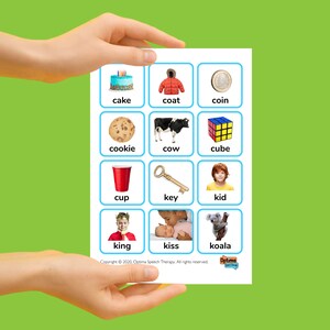 K Phonic K Sound Printable Speech Sound Cards Phonics Word Lists ...