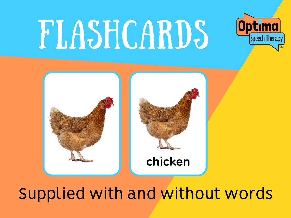 ANIMALS Flashcards Printable Cards Speech Therapy Speech Pathology ...