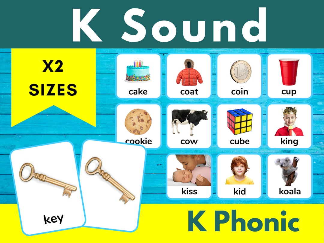 K Phonic K Sound Printable Speech Sound Cards Phonics Word Lists ...
