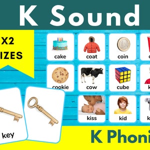 K Phonic K Sound Printable Speech Sound Cards Phonics Word Lists ...