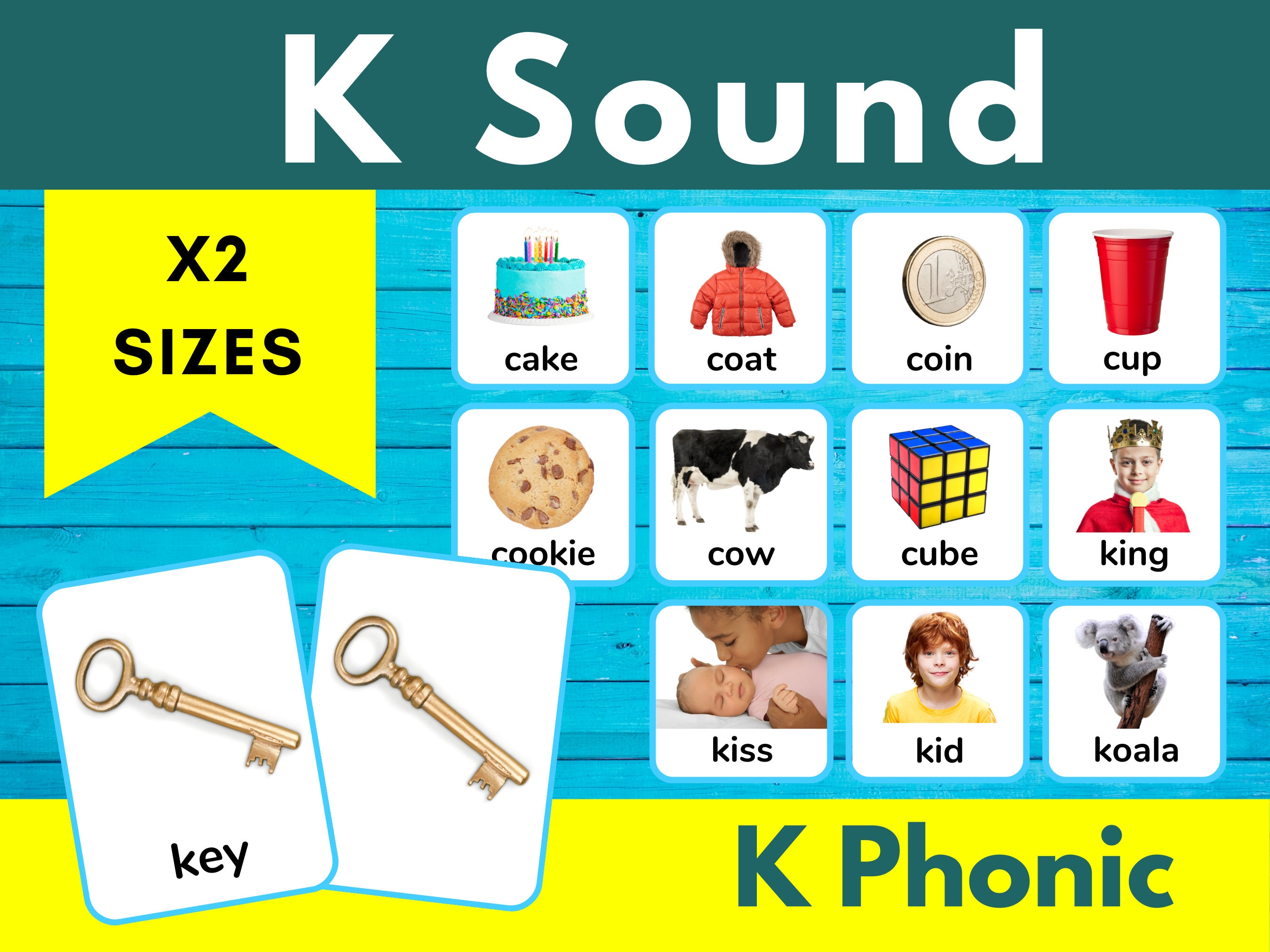 K Phonic K Sound Printable Speech Sound Cards Phonics Word Lists ...