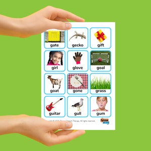 G Phonic G Sound Printable Speech Sound Cards Phonics Word Lists ...